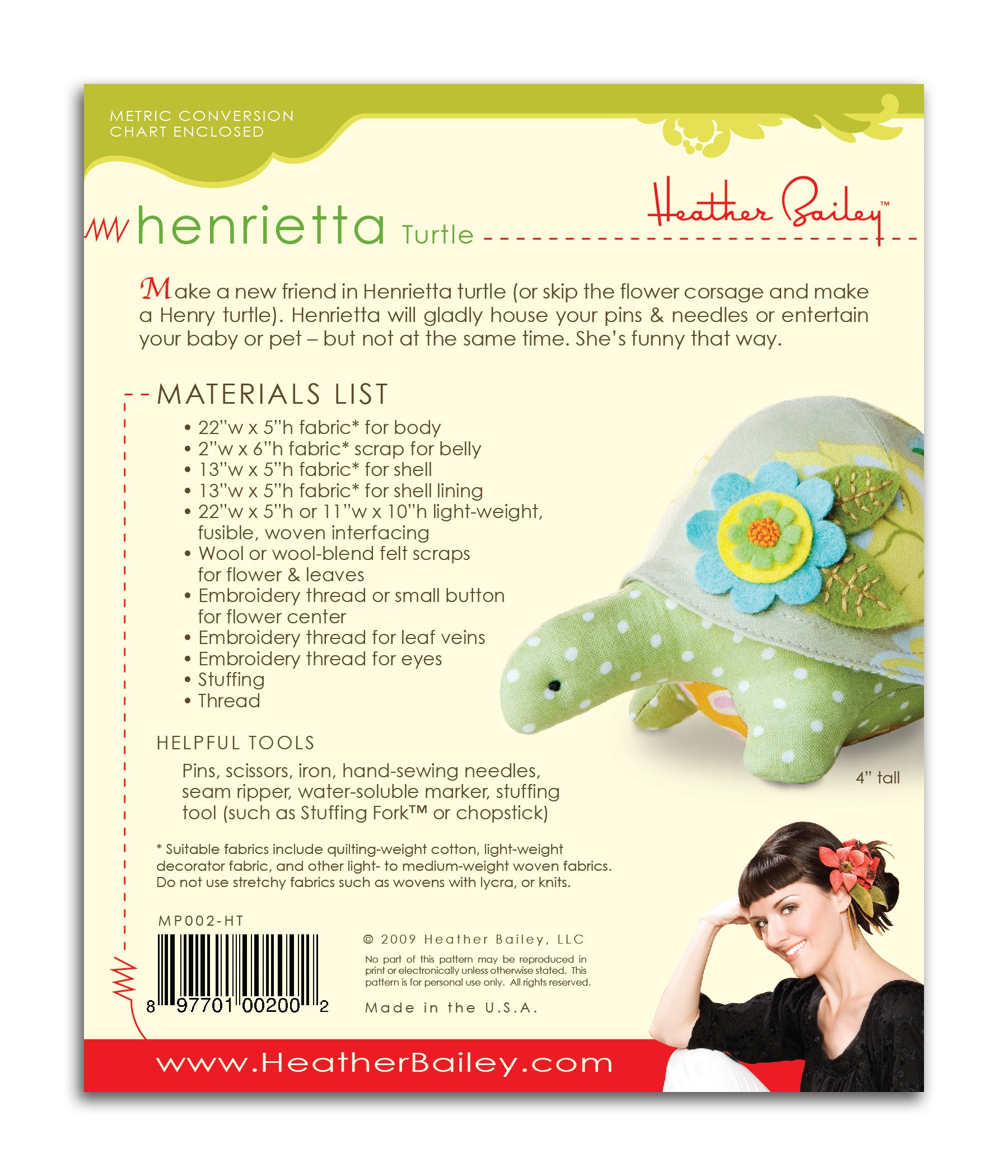Henrietta Turtle Pincushion – Heather Bailey