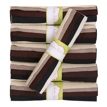 Heather Bailey Designer Wool-Blend Felt Bundle - Five Neutral Felts